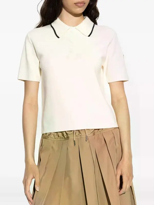 Moncler Contrast Stripe Polo Shirt