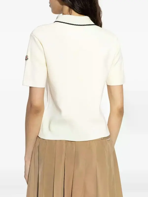 Moncler Contrast Stripe Polo Shirt