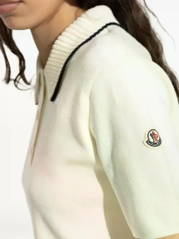 Moncler Contrast Stripe Polo Shirt