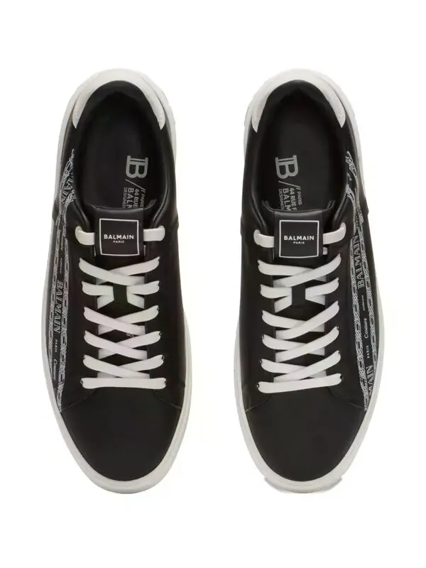 Balmain Leather Sneakers - Black