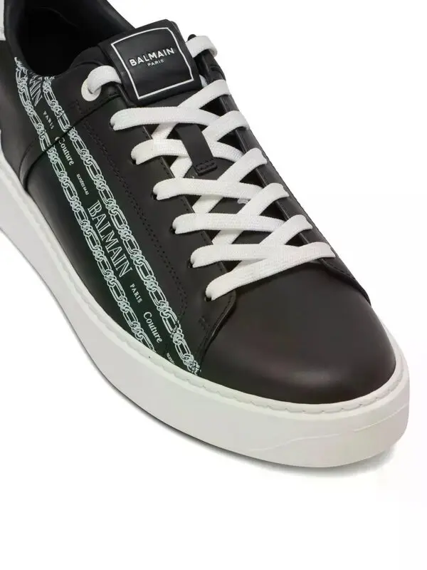 Balmain Leather Sneakers - Black