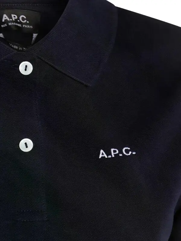 A.p.c. Embroidered Logo Polo Shirt - Blue
