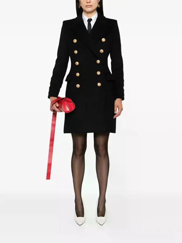 Balmain Double-breasted Wool Coat