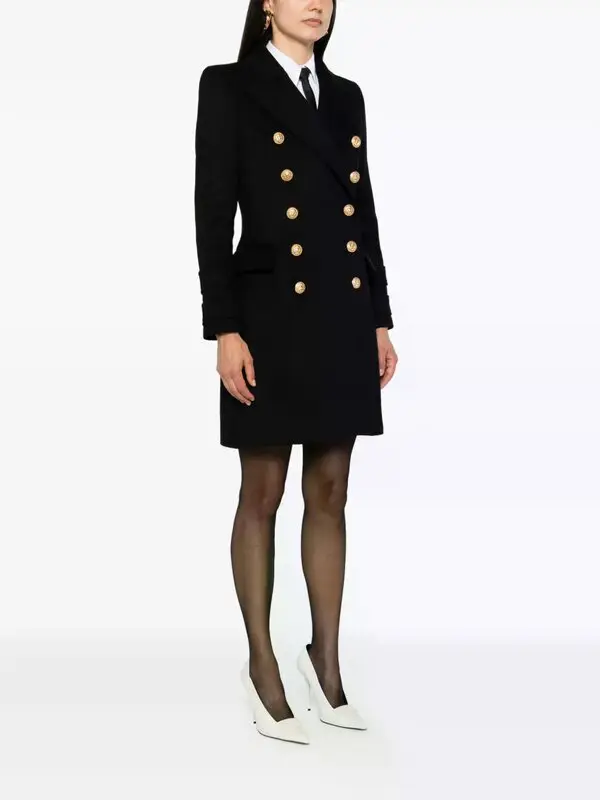 Balmain Double-breasted Wool Coat