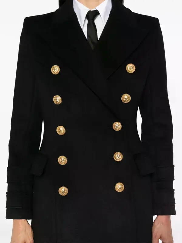 Balmain Double-breasted Wool Coat