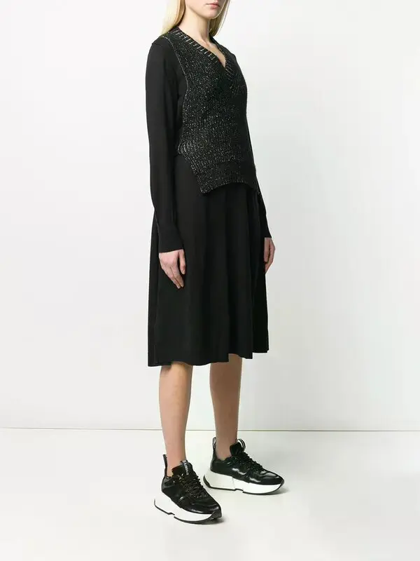 MAISON MARGIELA Spliced Bib Knit Dress