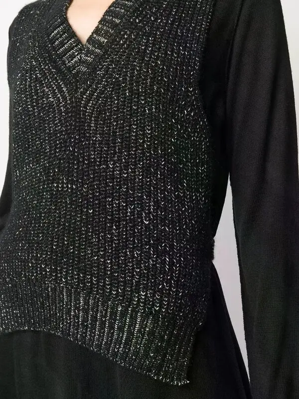 MAISON MARGIELA Spliced Bib Knit Dress