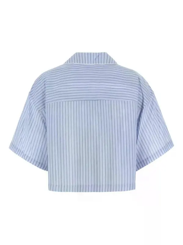 Alexander Wang Striped Cropped Shirt