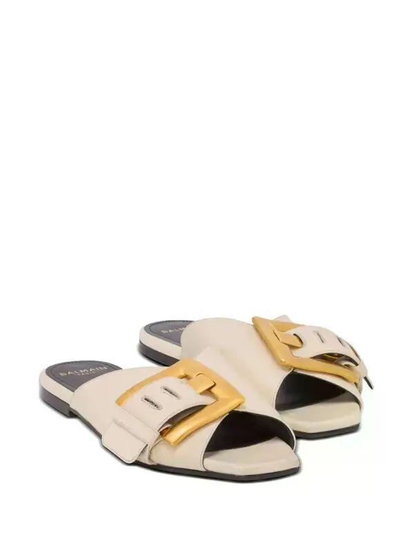 Balmain Anthem Leather Sandals
