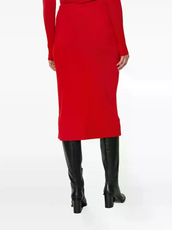 Victoria Beckham Fitted Button-front Skirt - Red