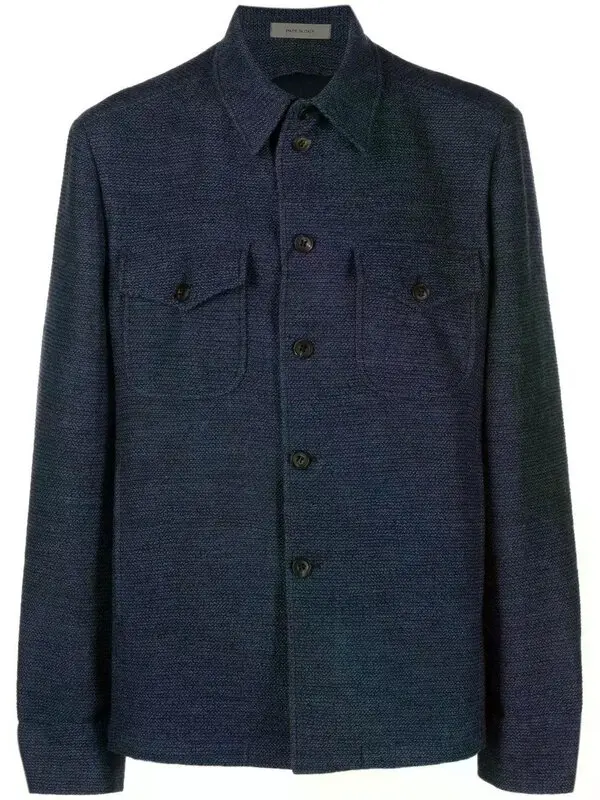 Corneliani Jersey-knit Long-sleeve Shirt