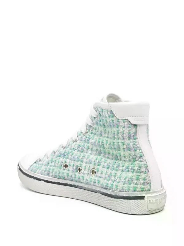 Saint Laurent Logo-patch Tweed Sneakers