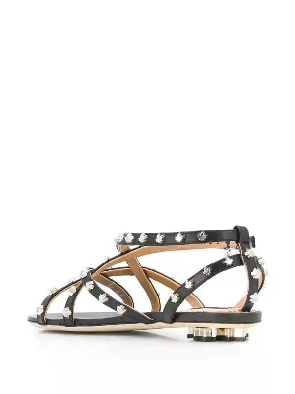 Dsquared2 Maple Leaf Studded Flat Sandals