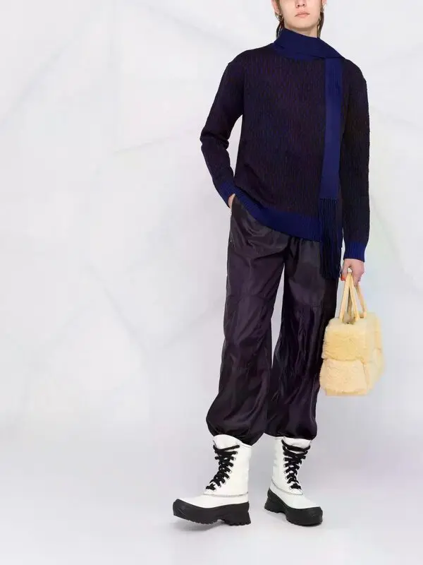 JIL SANDER Intarsia-knit Jumper - Brown