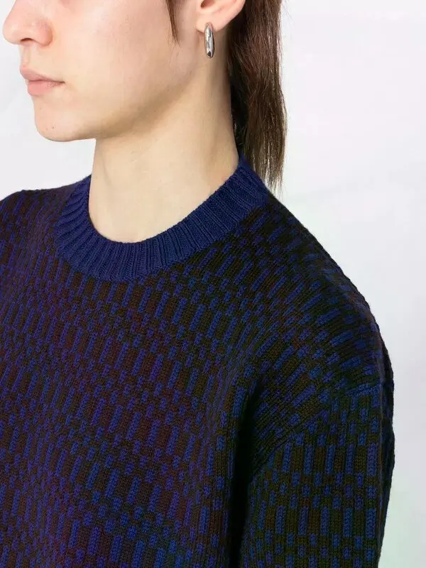 JIL SANDER Intarsia-knit Jumper - Brown