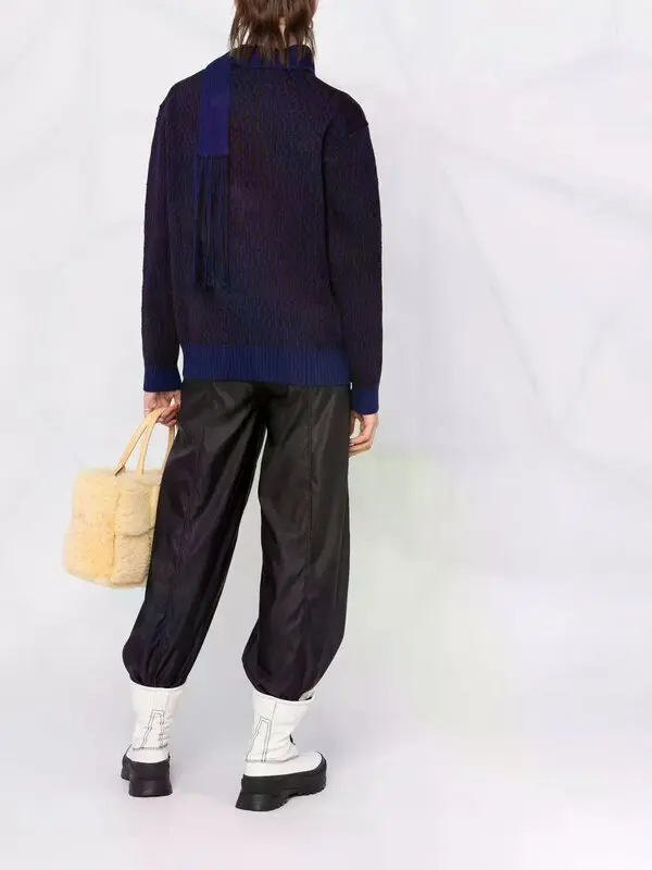 JIL SANDER Intarsia-knit Jumper - Brown