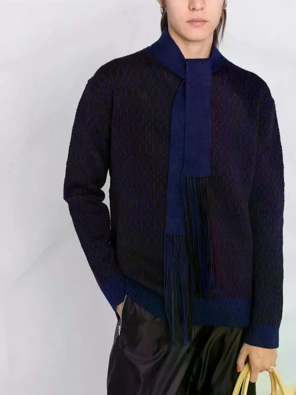 JIL SANDER Intarsia-knit Jumper - Brown