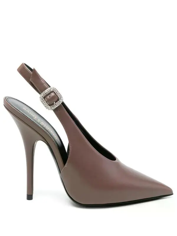 Saint Laurent Yasmeen 125mm Slingback Pumps - Brown