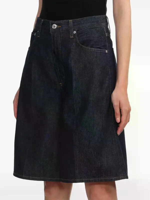 AGOLDE Nolan Pleated Denim Shorts