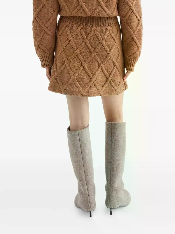 JIL SANDER Wool Mini A-line Skirt