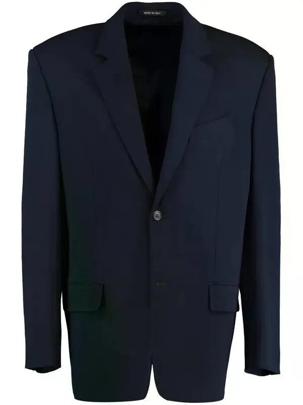 Balenciaga Single-breasted Blazer - Blue