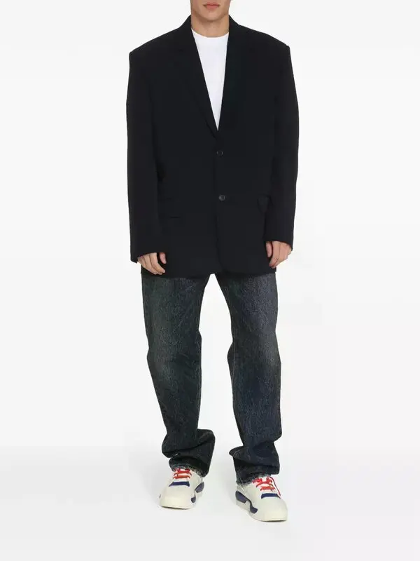 Balenciaga Single-breasted Blazer - Blue