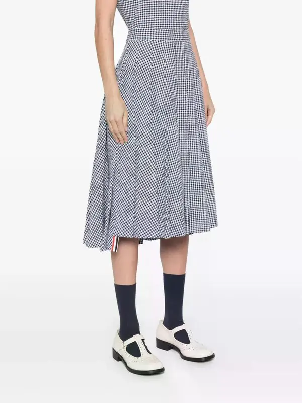 Thom Browne Pleated Tweed Midi Skirt