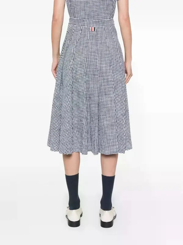 Thom Browne Pleated Tweed Midi Skirt