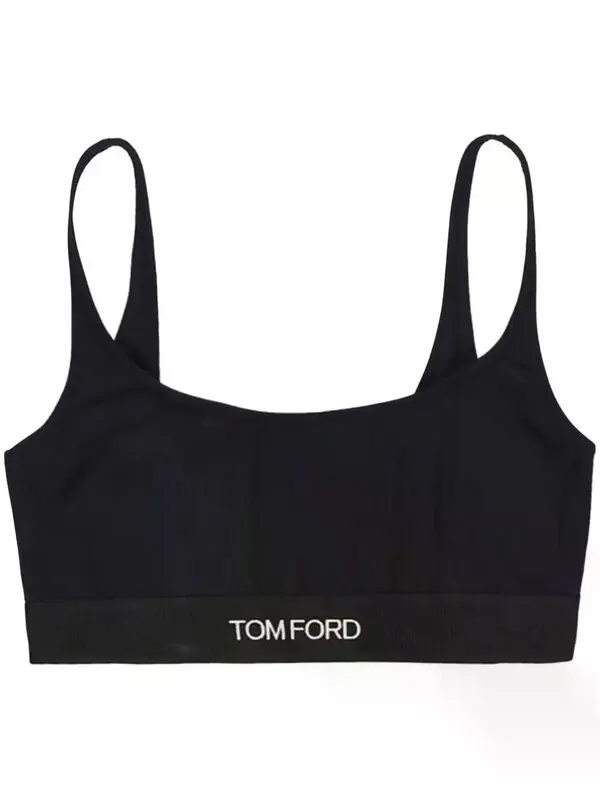 TOM FORD Signature Logo-tape Bralette - Black