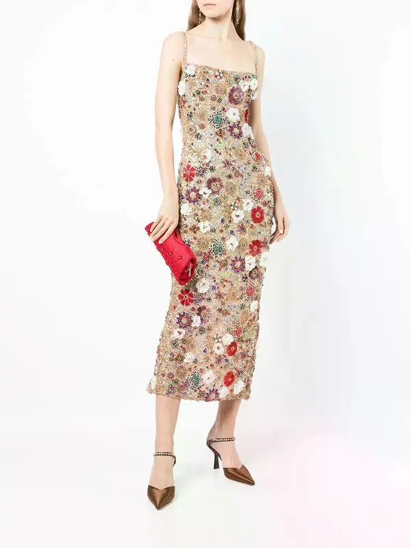 Rachel Gilbert Francesca Embellished Gown - Neutrals