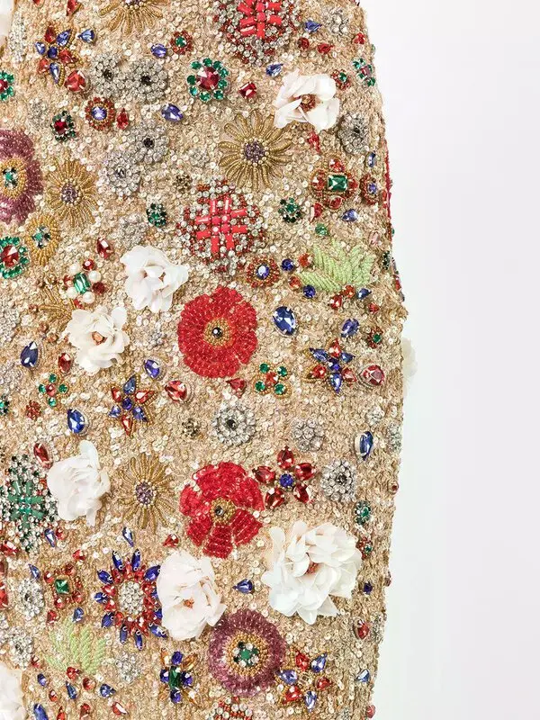 Rachel Gilbert Francesca Embellished Gown - Neutrals