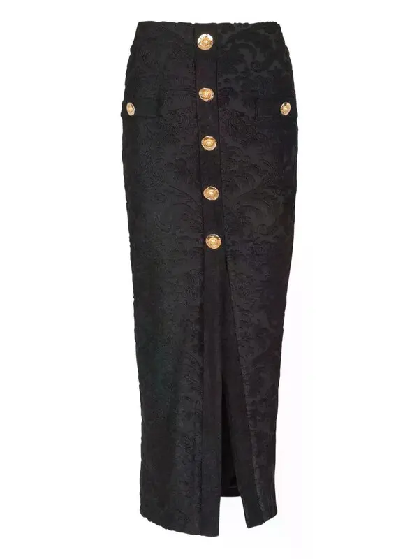 Balmain Patterned Jacquard Skirt