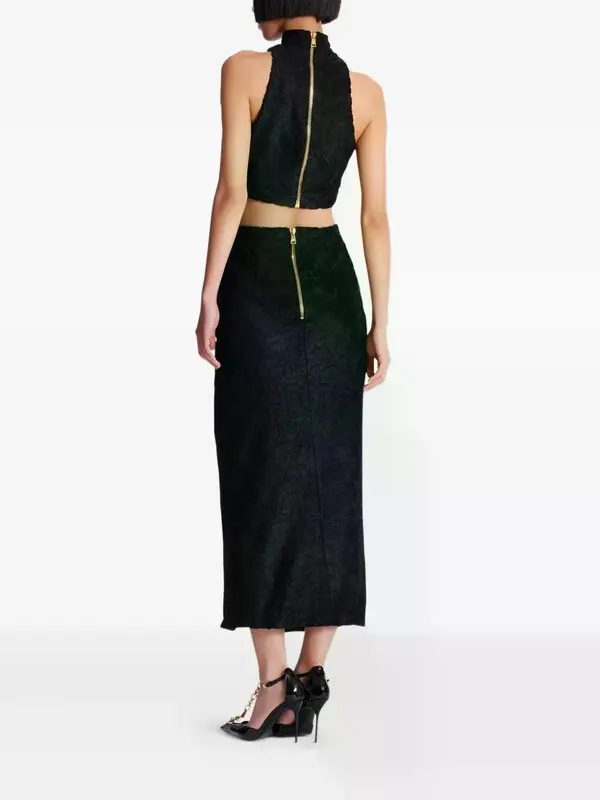 Balmain Patterned Jacquard Skirt
