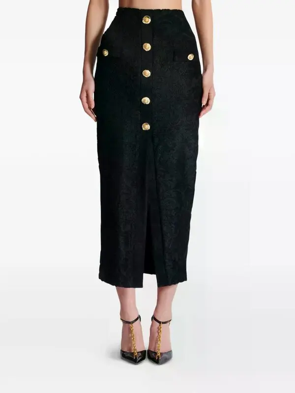 Balmain Patterned Jacquard Skirt