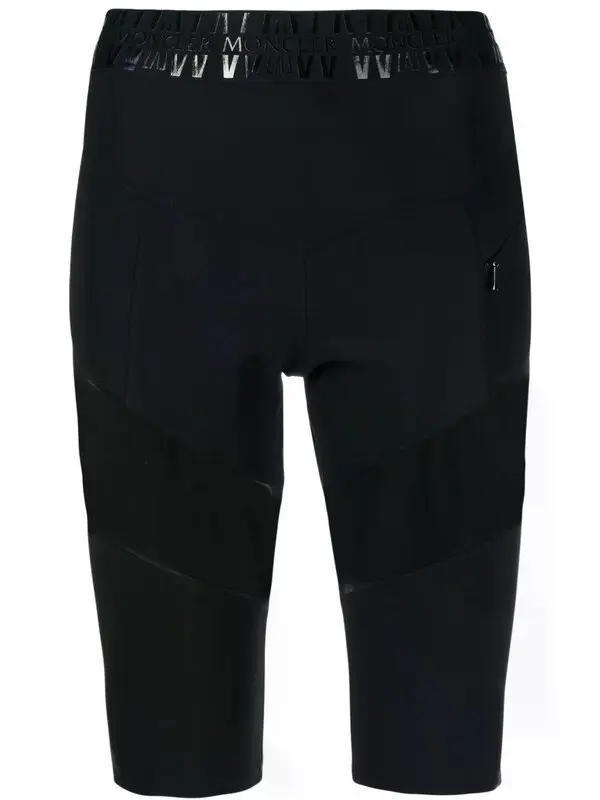 Moncler Logo-waist Biker Shorts - Black