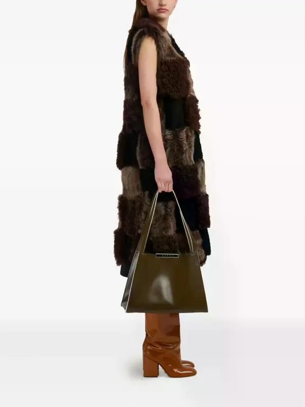 Marni Leather Tote Bag - Brown