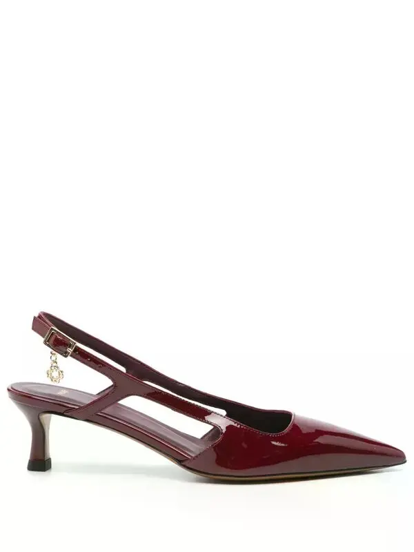 Maje Patent Leather Slingback Pumps - Red