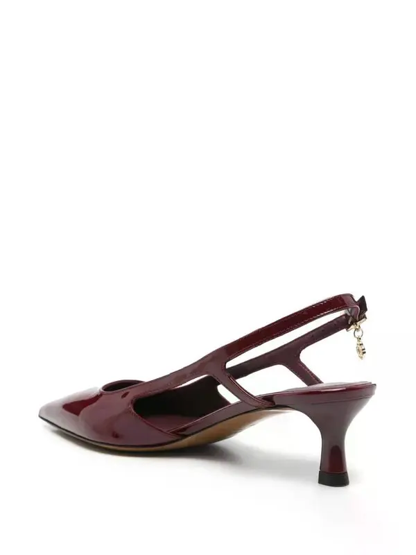 Maje Patent Leather Slingback Pumps - Red