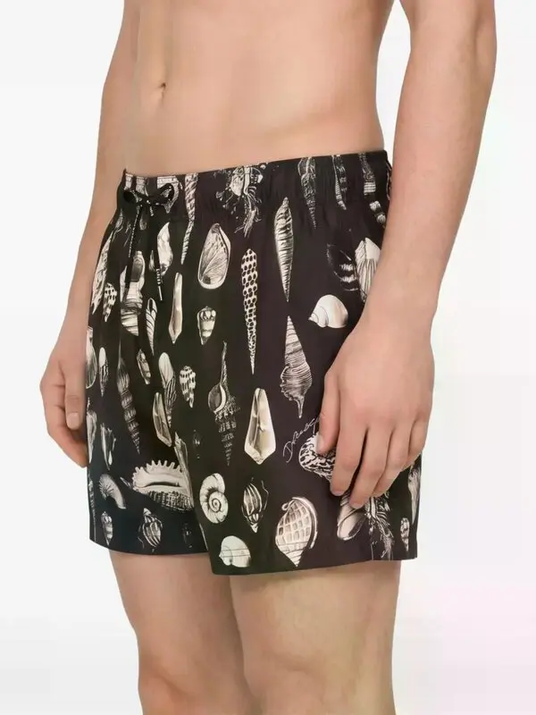 Dolce & Gabbana Shell-print Swim Shorts