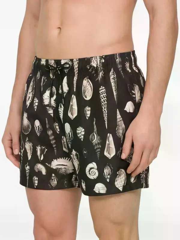 Dolce & Gabbana Shell-print Swim Shorts