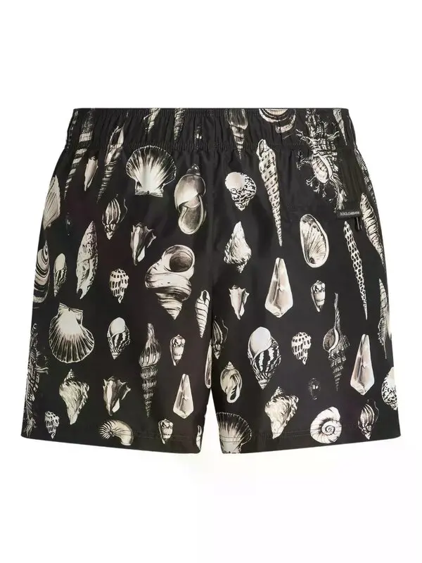 Dolce & Gabbana Shell-print Swim Shorts