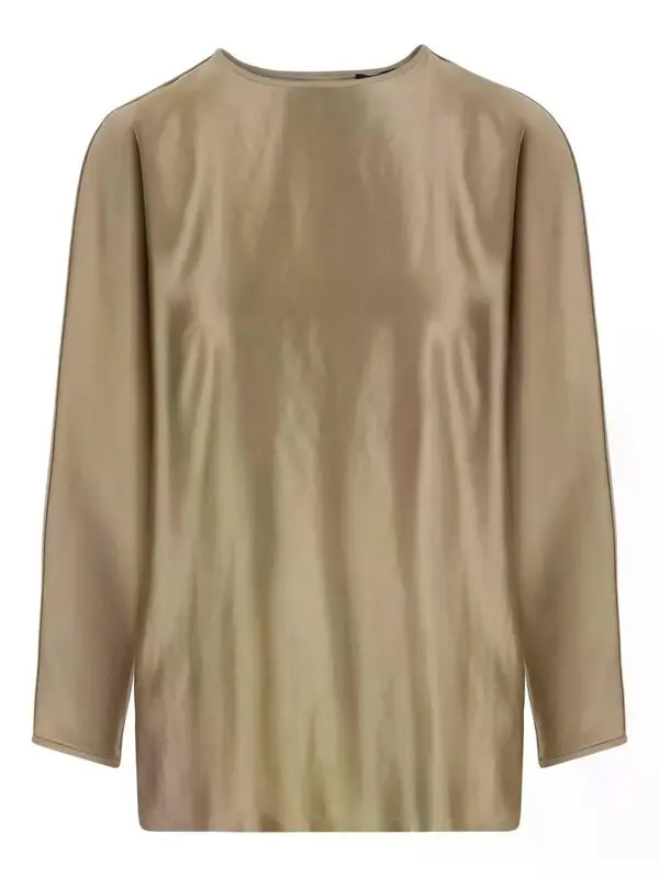 Giorgio Armani Satin-finish Long-sleeve Top