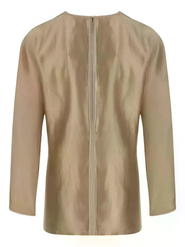 Giorgio Armani Satin-finish Long-sleeve Top