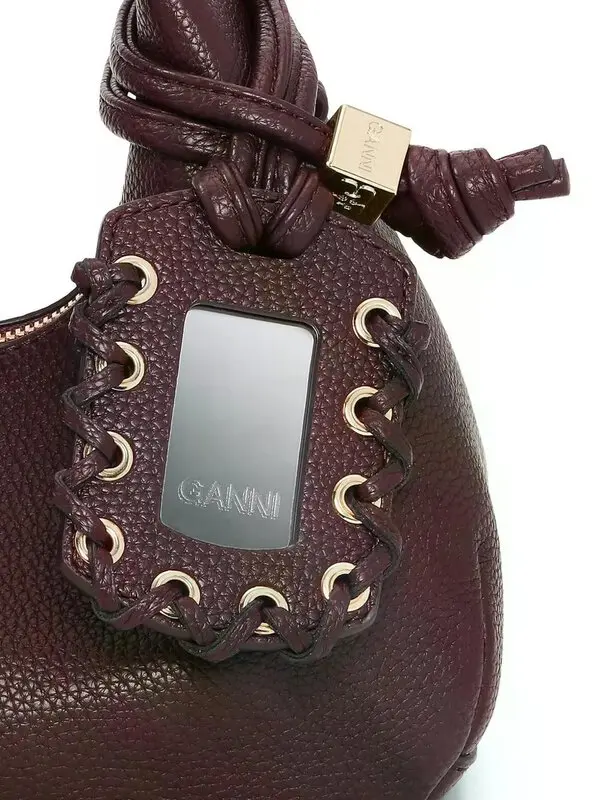 GANNI Mini Knot-detail Tote Bag - Brown