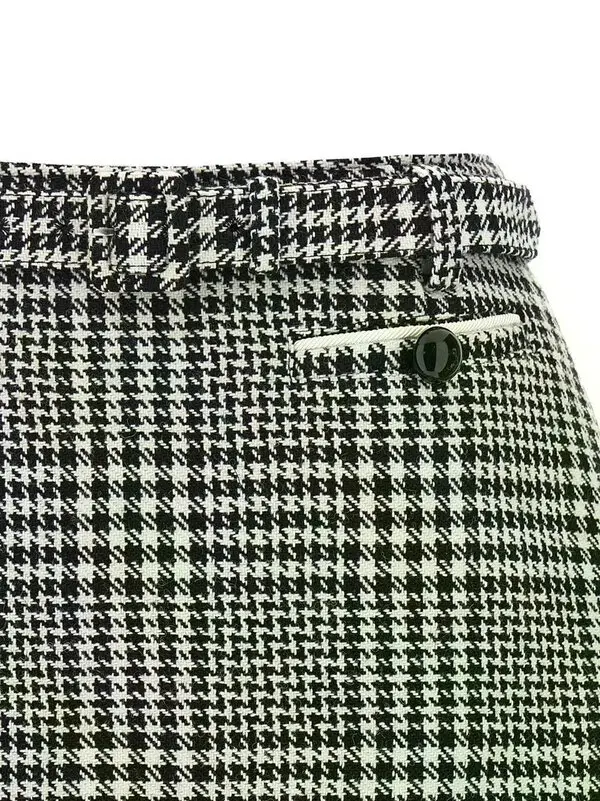 SELF-PORTRAIT Houndstooth Bouclé Wool Skort