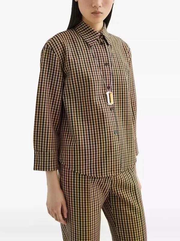 JIL SANDER Wool Check Shirt
