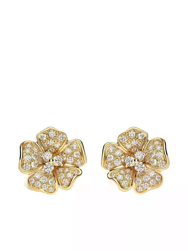 LEO PIZZO 18k Yellow Flora Diamond Earrings - Gold