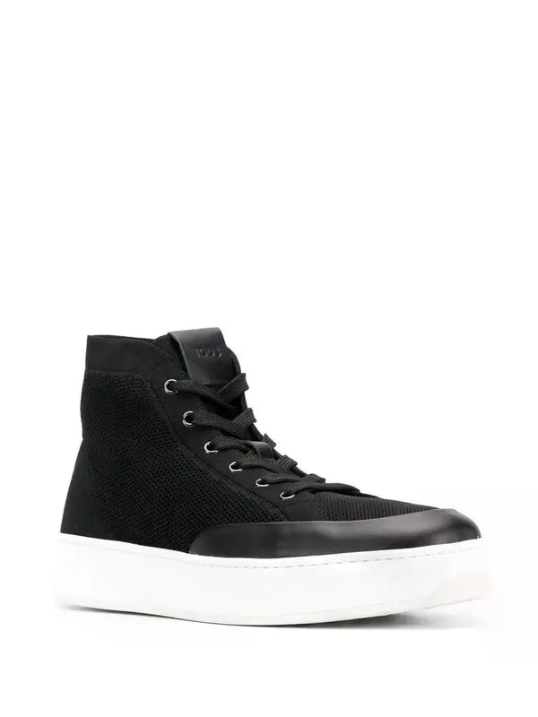 TOD'S High-top Mesh And Leather Sneakers