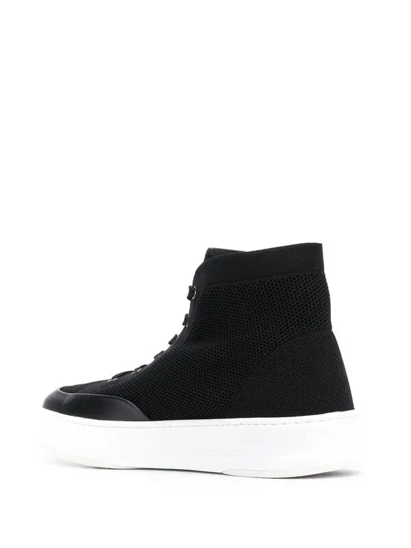 TOD'S High-top Mesh And Leather Sneakers
