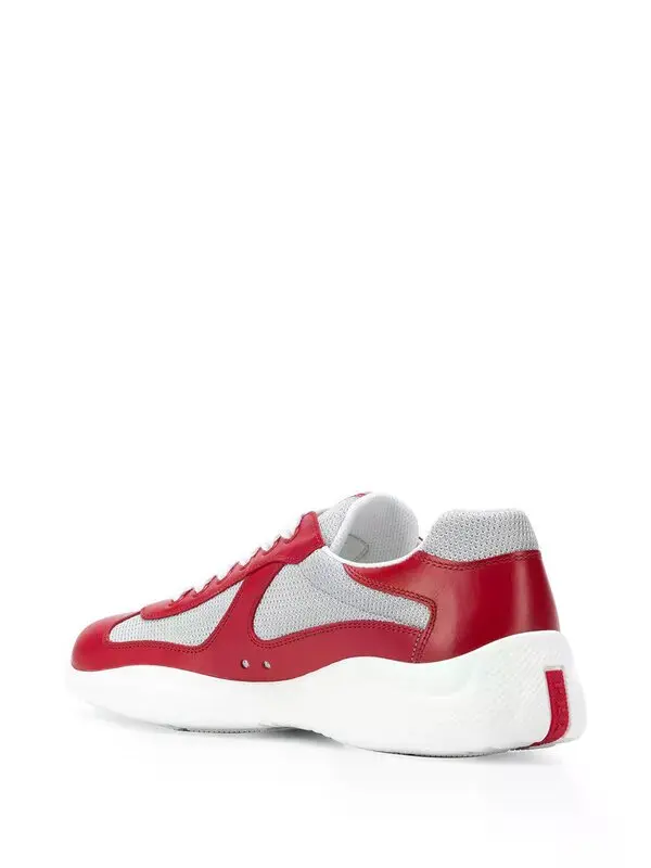 Prada Low-top Flatform Sneakers - Red